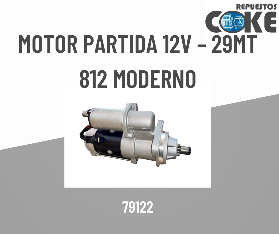 MOTOR PARTIDA 12V - 29MT 812 MODERNO - Bienvenido a Repuestos Coke